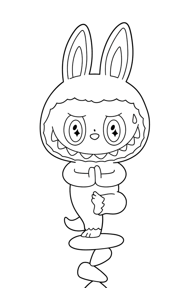 Labubu Coloring Pages - Printable Blind Box Coloring Pages