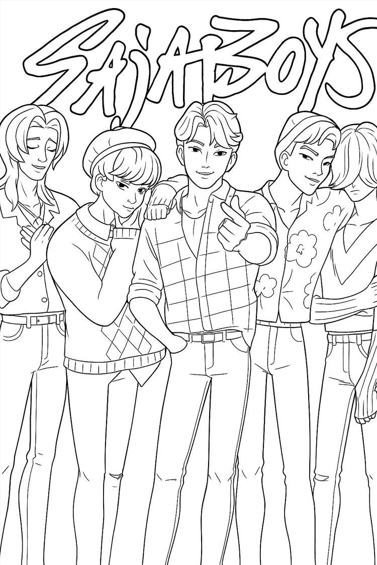 saja boys Coloring Pages - Free Printable Coloring Sheets