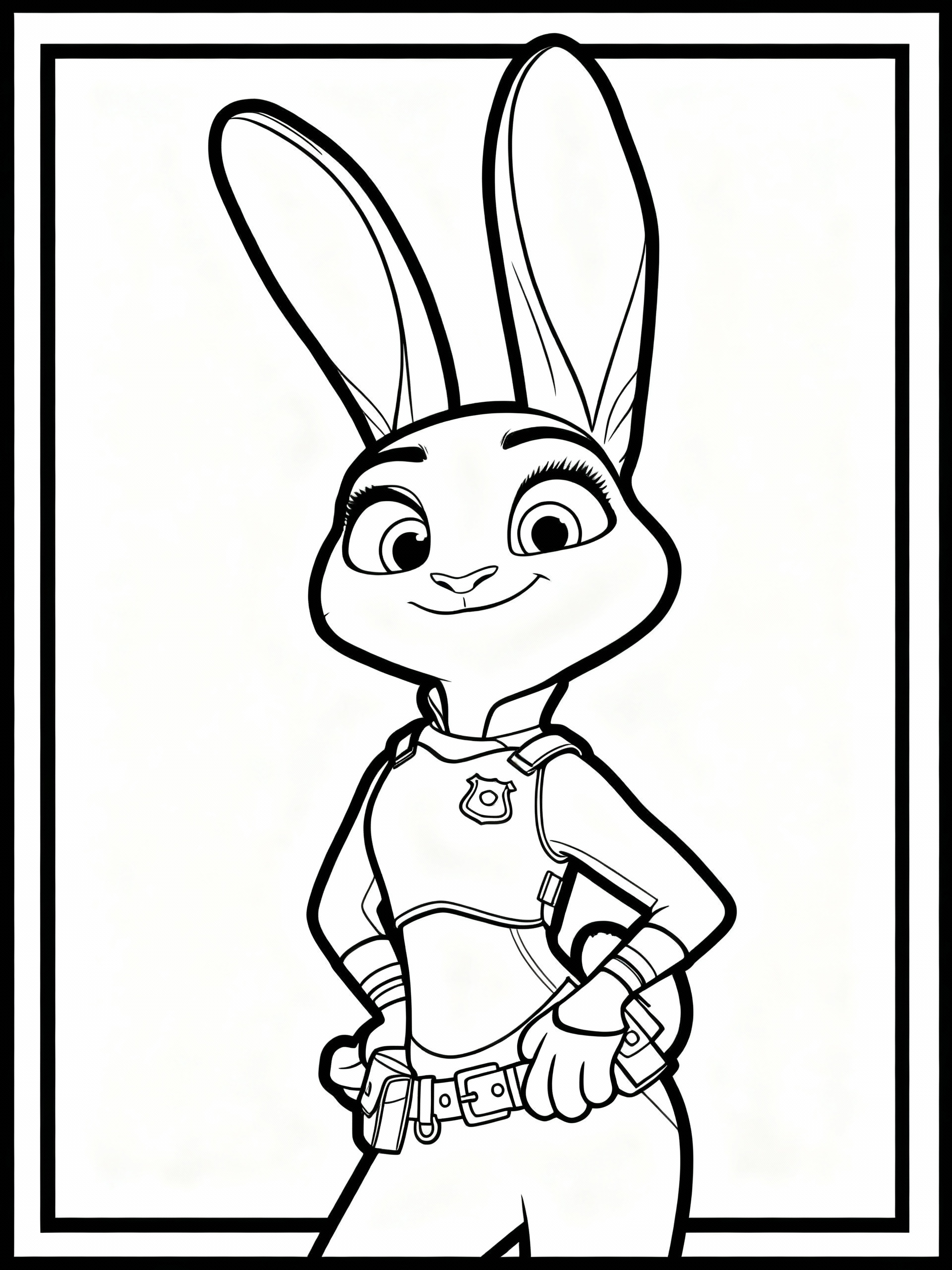 Judy Hopps - Free Printable Coloring Page｜pagicolor.com